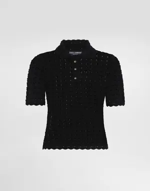 Dolce & Gabbana Wool Lace-stitch Polo-shirt