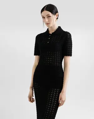 Dolce & Gabbana Wool Lace-stitch Polo-shirt