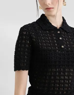 Dolce & Gabbana Wool Lace-stitch Polo-shirt