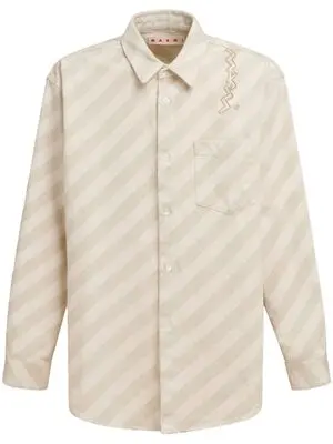 Marni Striped Buttoned Shirt - Neutrals