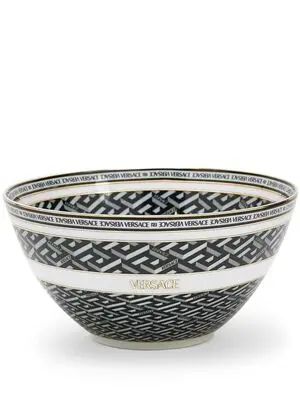 Versace La Greca Signature Porcelain Bowl - White
