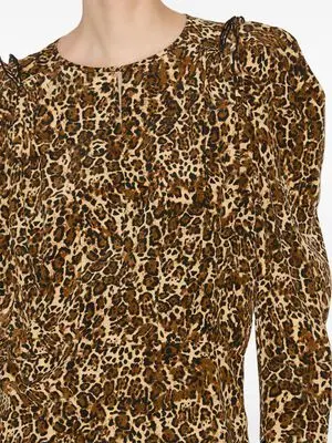 Isabel Marant Étoile Zarga Leopard Print Blouse - Brown