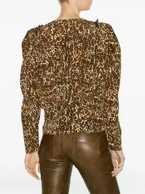 Isabel Marant Étoile Zarga Leopard Print Blouse - Brown