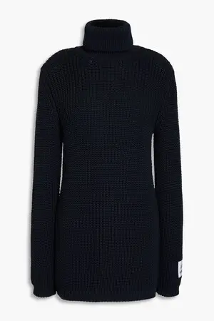 Moschino Ribbed Cotton Turtleneck Sweater