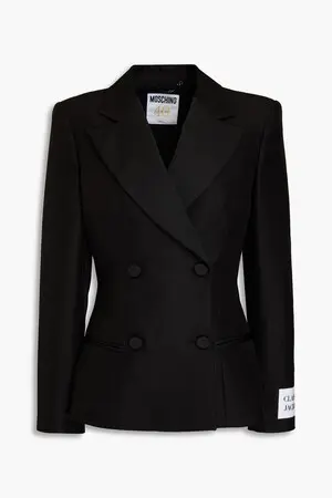 Moschino Double-breasted Crepe Blazer