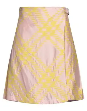 Burberry Mini Wrap Skirt With Leather Trims - Pink