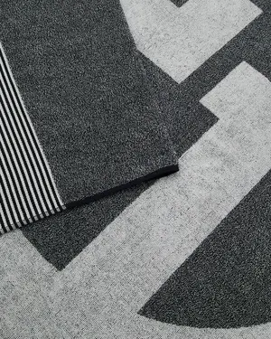 Giorgio Armani Cotton-terry Beach Towel With Oversized Jacquard Ga Logo