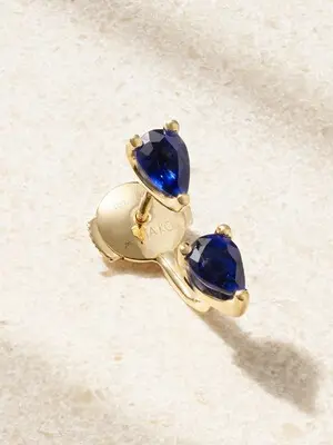 ANITA KO Orbit 18-karat Gold Sapphire Earring - Blue