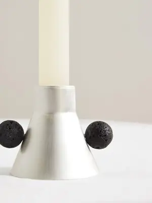 NATALIA CRIADO Plated And Stone Candleholder