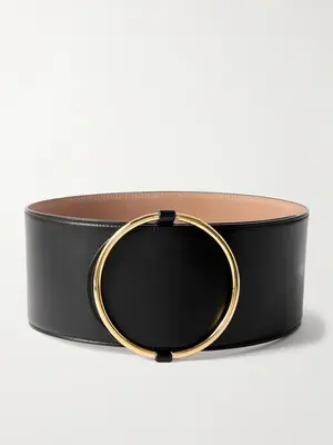 Alaïa Wide Leather Waist Belt - Black