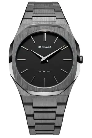 D1 MILANO Ultra Thin 40mm Watch - Gun Metal
