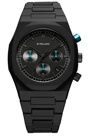 D1 MILANO Polychrono 40.5mm Watch - Charcoal Black