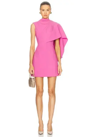 Pink One Shoulder Mini Dresses