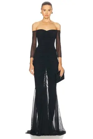 Norma Kamali Off The Shoulder Evening Dresses