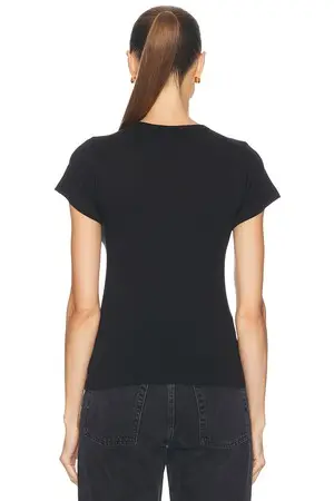 Eterne Fitted Crewneck Short Sleeve T-shirt - Black