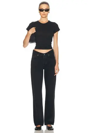 Eterne Fitted Crewneck Short Sleeve T-shirt - Black