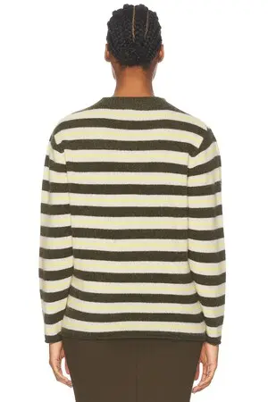 THE ELDER STATESMAN Sinful Stripe Crew Neck Sweater