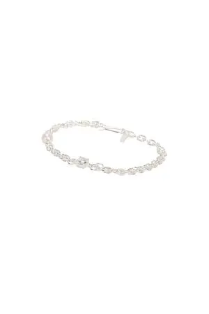 Completedworks Freshwater Pearl Cz Bracelet - Silver Plated