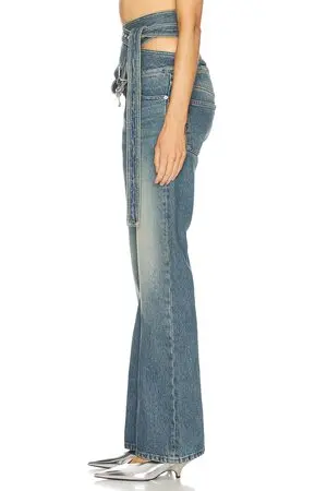 Y/project Wrap Belt Bootcut Jeans