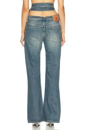 Y/project Wrap Belt Bootcut Jeans