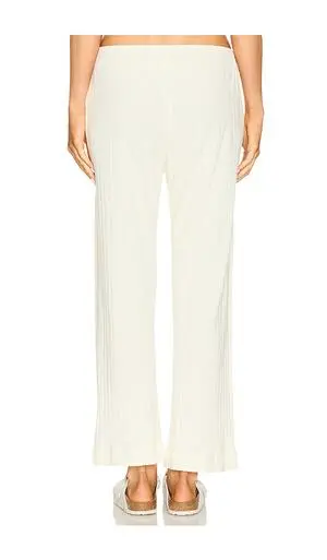 Donni. Pointelle Simple Cropped Pant