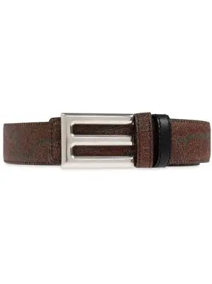 Etro Logo-buckle Belt - Brown