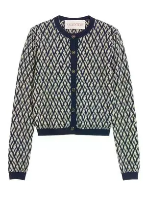 VALENTINO Toute La V Jacquard Cardigan