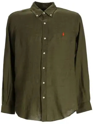 Ralph Lauren Button-down Linen Shirt - Green