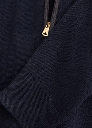 Paul Smith Wool Half-zip Jumper - Navy