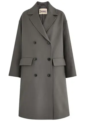 Herno Double-breasted Wool-blend Coat