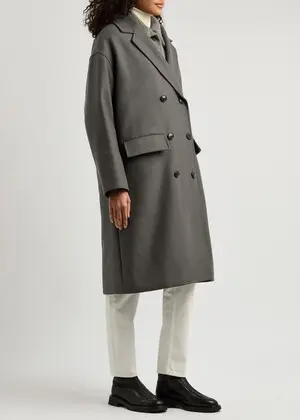 Herno Double-breasted Wool-blend Coat