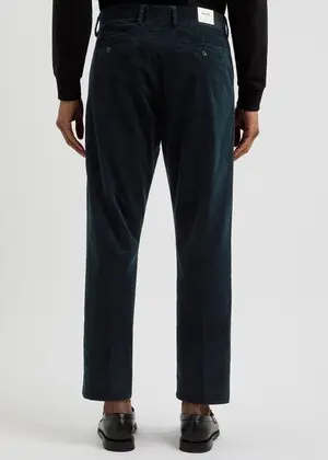 Nn07 Bill Tapered-leg Corduroy Trousers - Navy