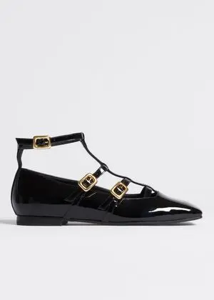 ME+EM Caged T-bar Ballerina Flat