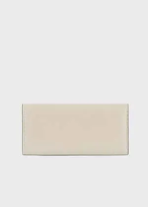 TOTEME T-lock Leather Wallet - Beige