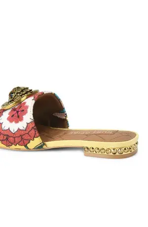 Kurt Geiger Chelsea Leather Slide Sandal - Yellow