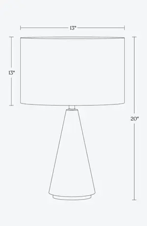 BRIGHTECH Nathaniel 20" Cement Led Table Lamp With Cream Cotton Drum Shade