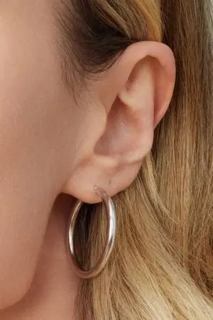 ORADINA Sterling Hoop Earrings