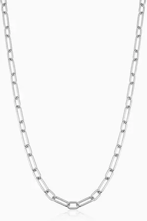 ORADINA Sterling Rhythm Link Chain Necklace - Silver
