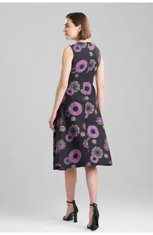 Natori Ikigai Sleeveless Side Drape Dress - Black