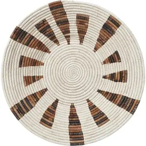 MAADILI COLLECTIVE Extra Large Warp Speed Basket ~ Banana Fiber - Brown & Natural Fiber