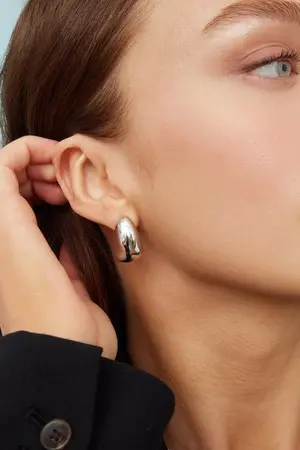 ORADINA Sterling Contour Drop Earrings
