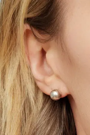 ORADINA Sterling Ball Stud Earrings