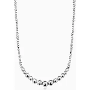 ORADINA Sterling Beaded Necklace - Silver
