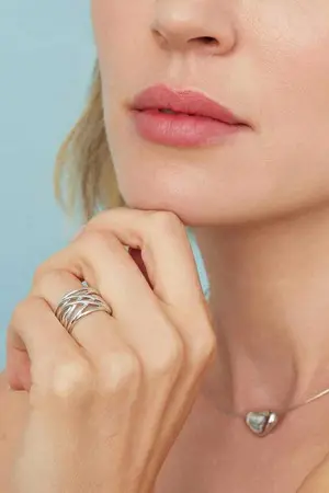 ORADINA Sterling Lattice Ring