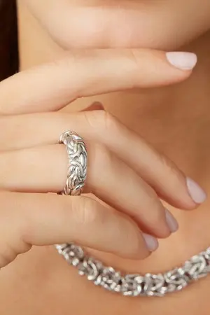 ORADINA Sterling Byzantine Artisan Ring