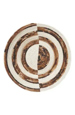 MAADILI COLLECTIVE Extra Large Equal Sides Basketbanana Fiber - Brown & Natural Fiber