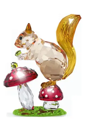 SWAROVSKI Idyllia Crystal Squirrel & Mushrooms