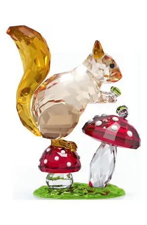 SWAROVSKI Idyllia Crystal Squirrel & Mushrooms