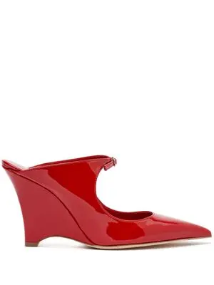 SCAROSSO 95mm Marta Ii Mules - Red