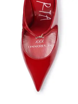 SCAROSSO 95mm Marta Ii Mules - Red